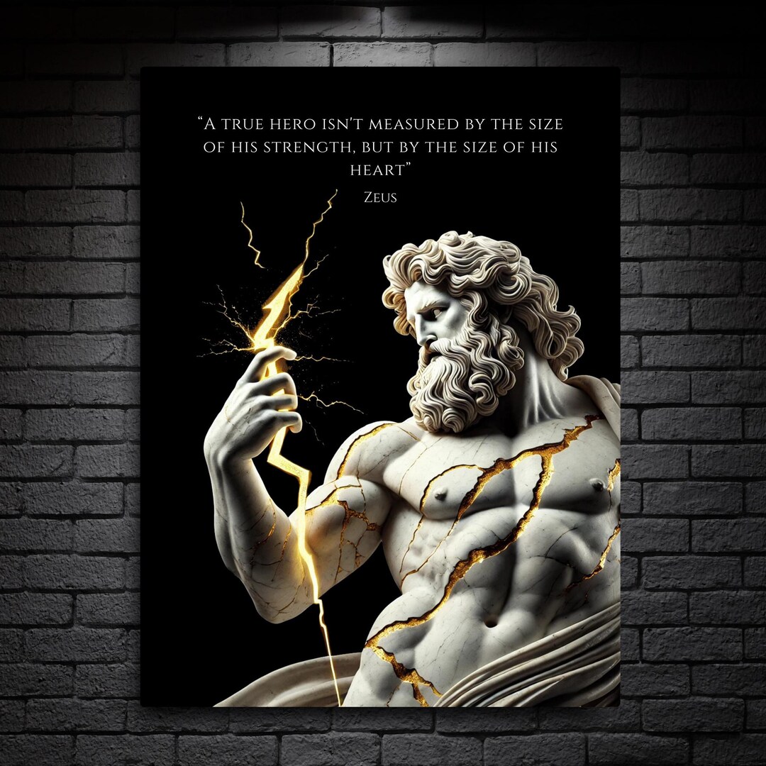ZEUS - Stoic Art, Inspirational Wall Art - Stoic Philosophy Print ...