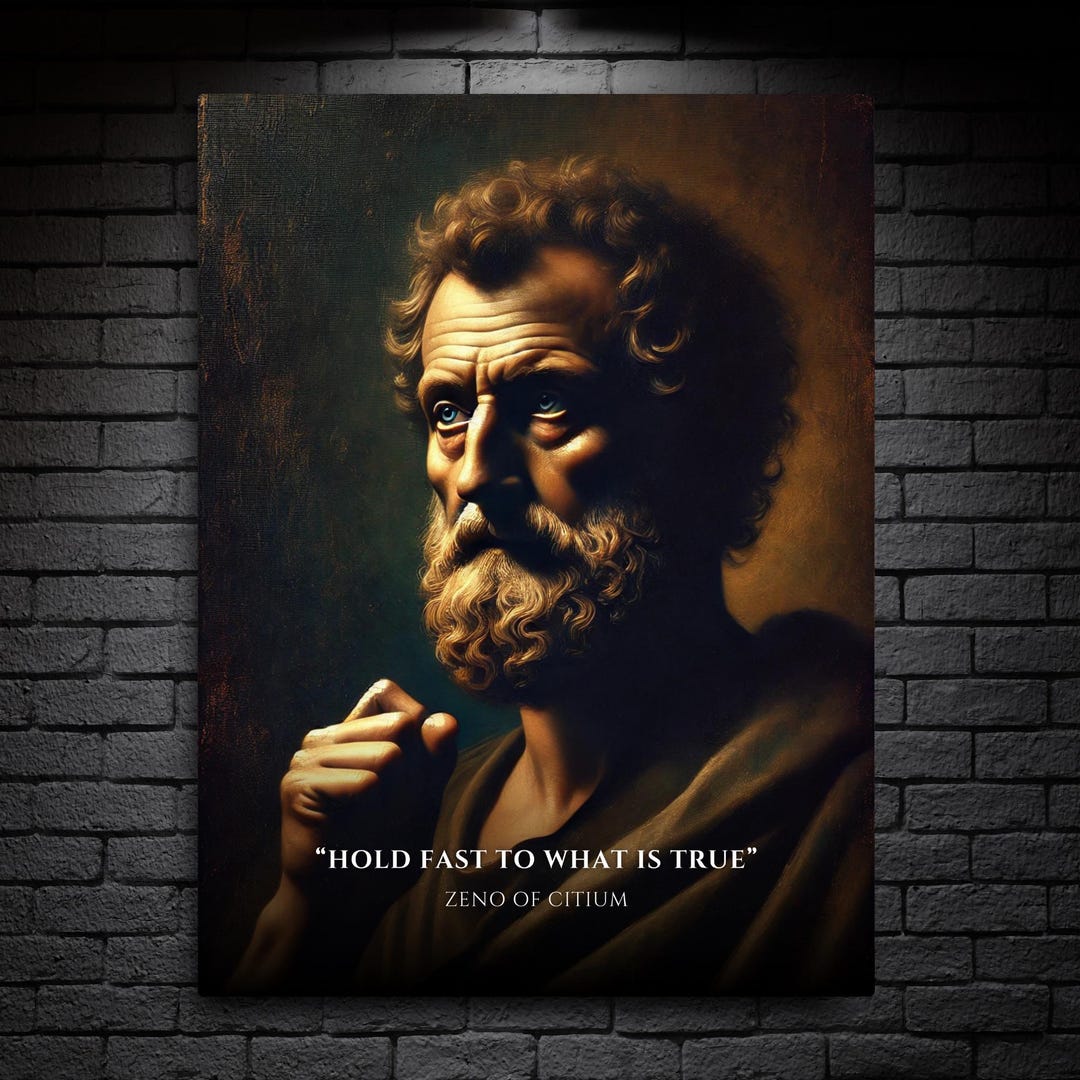 Zeno of Citium Stoic Painting - Stoic Art - Inspirational Wall Art ...