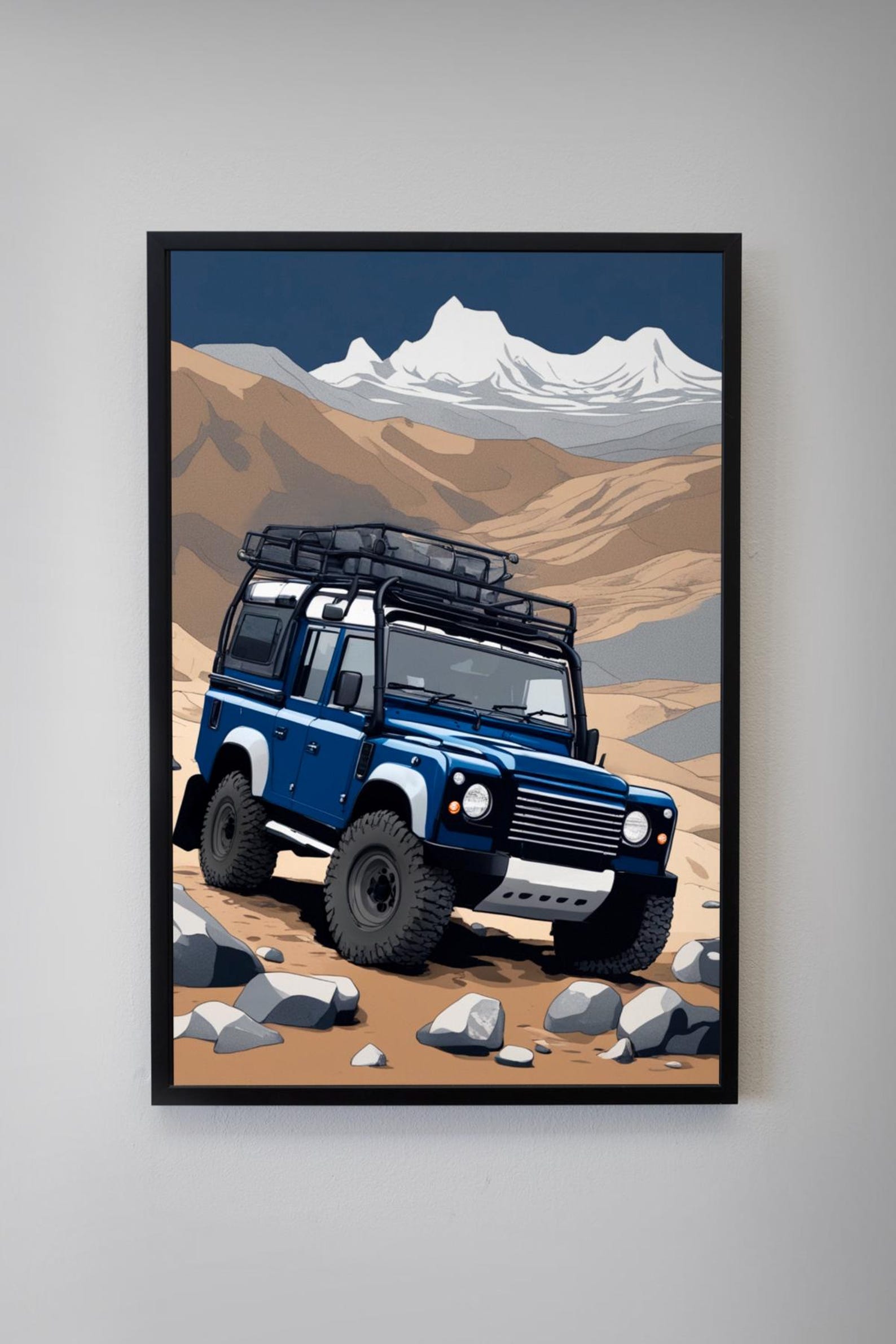 Land Rover Defender Poster Print, Artwork, Car Art, Sports Car Prints ...