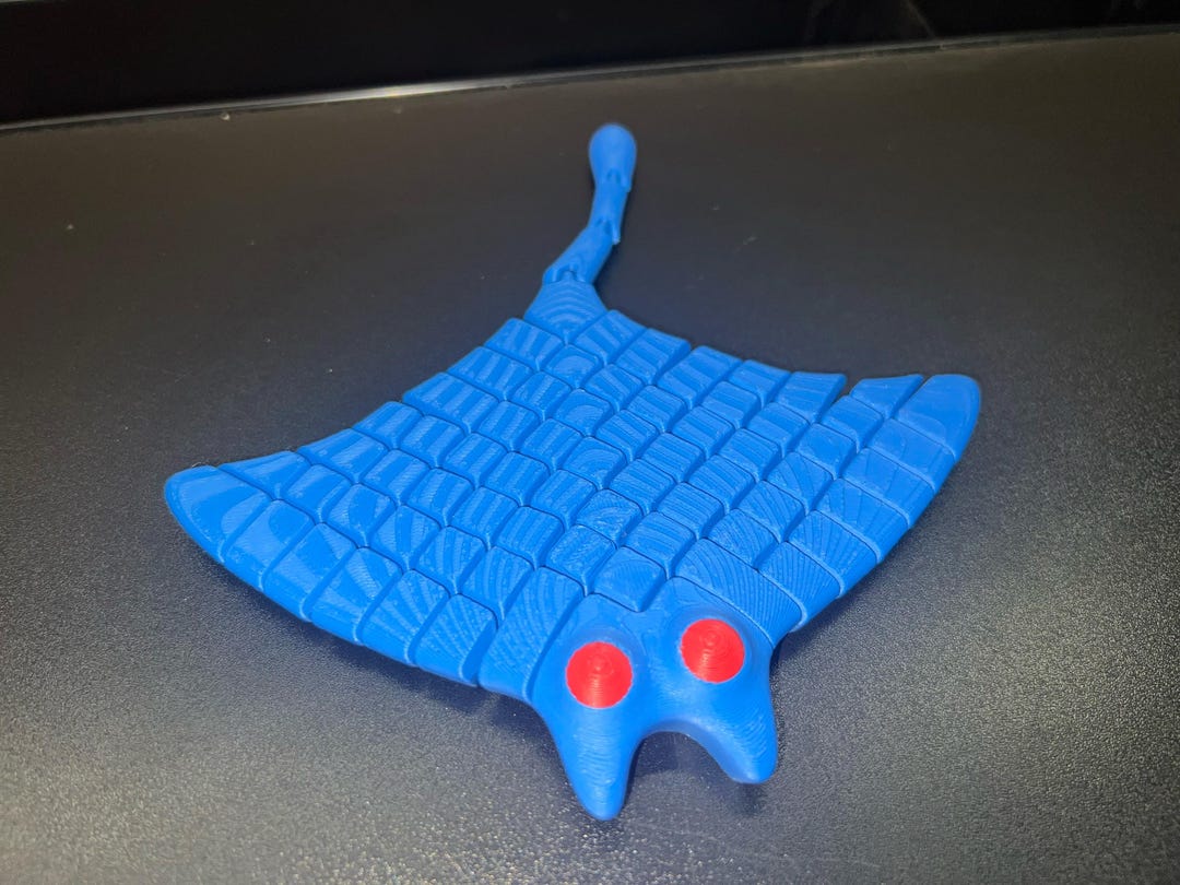 3d Printed Articulated/flexi Manta Ray blue - Etsy