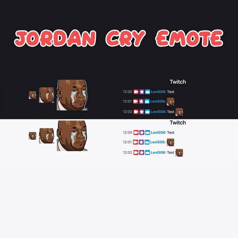Jordan Cry Meme Twitch Emote + Custom Emote + Funny Emotes NBA - Etsy