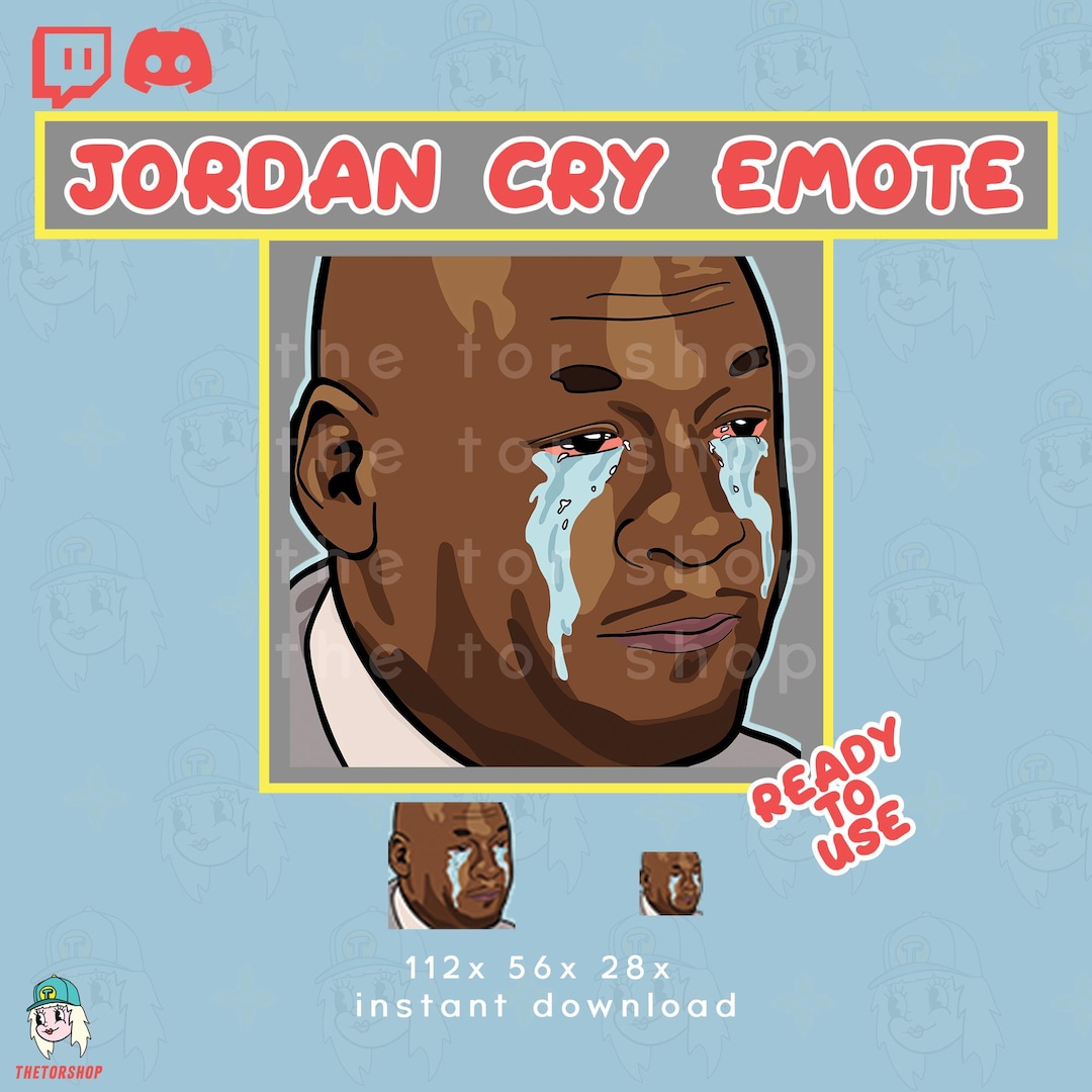 Jordan Cry Meme Twitch Emote + Custom Emote + Funny Emotes NBA - Etsy