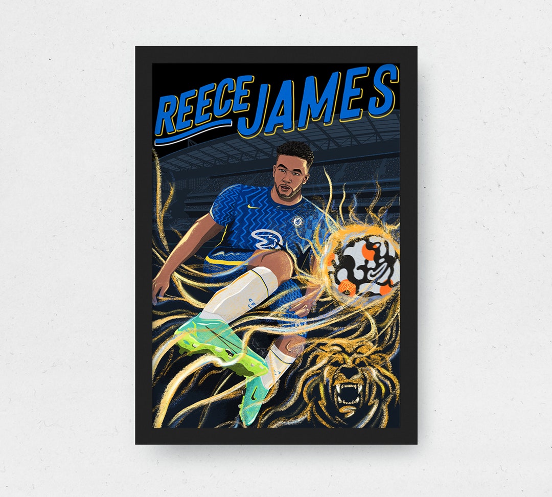 Reece James Chelsea FC Original Art Poster A4 - Etsy