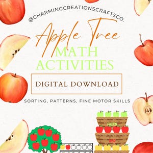 Apple-themed Learning Activity Printable for Early Childhood - Etsy