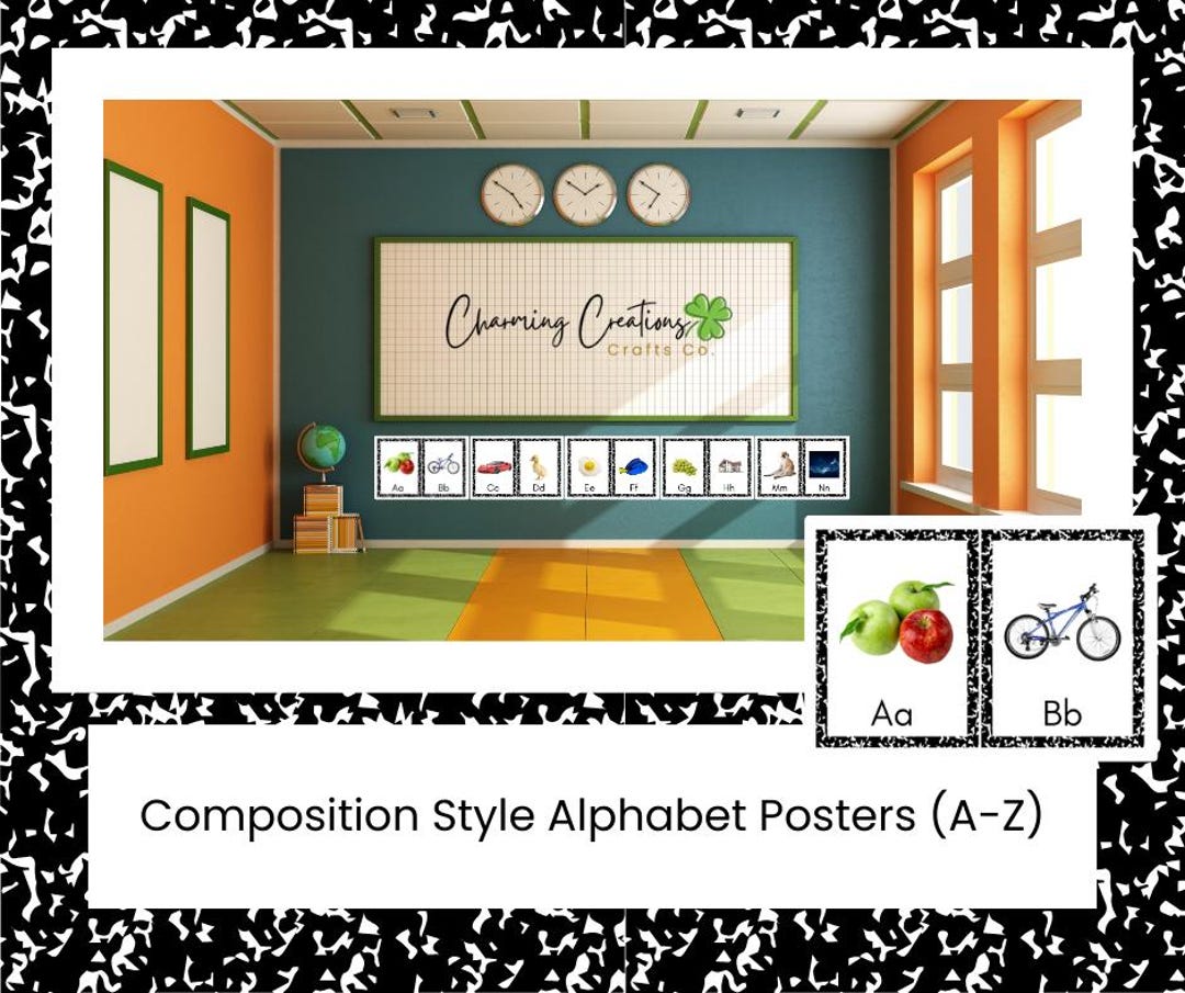 Composition Alphabet Posters (A - Z) - Etsy