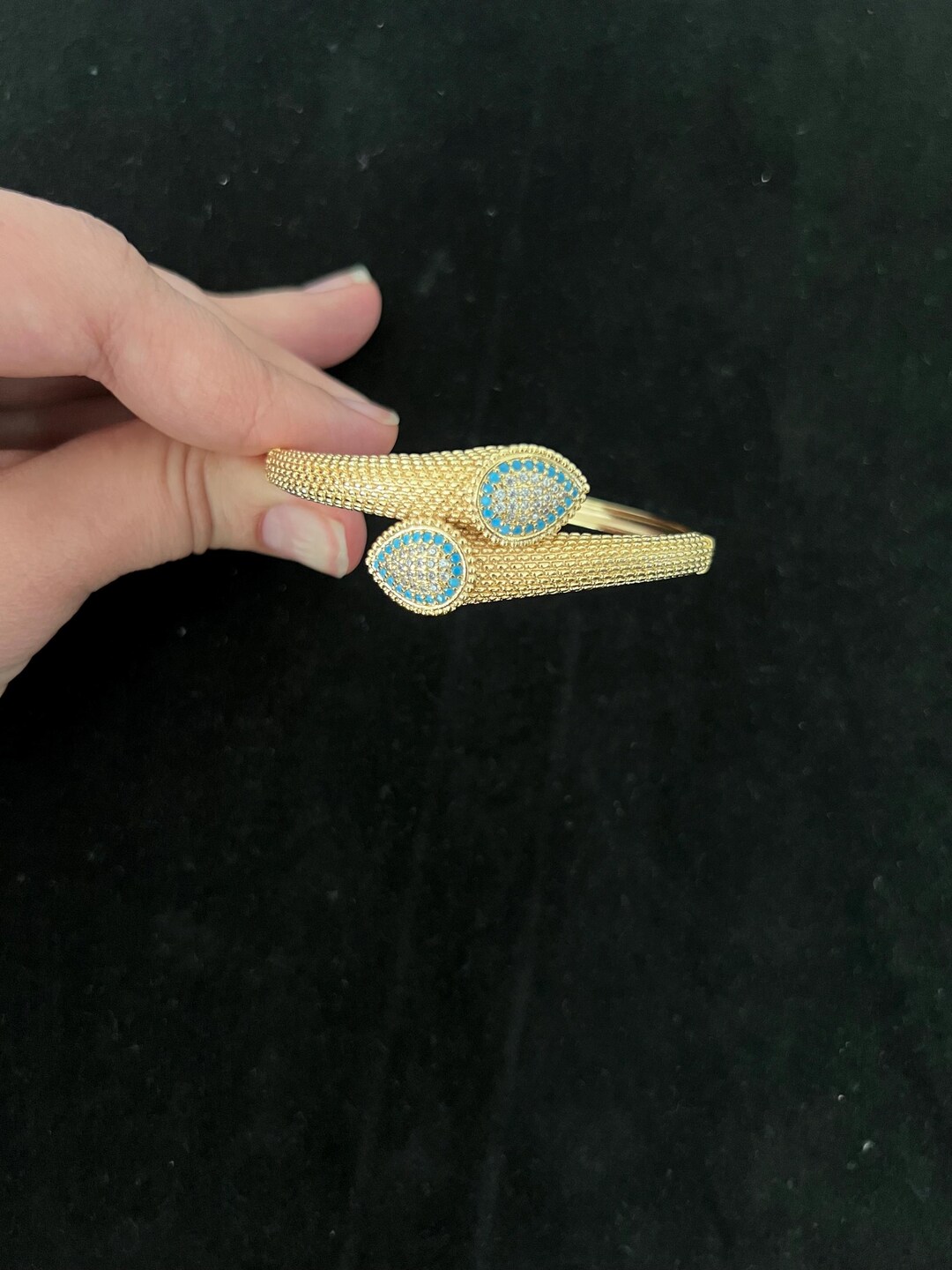 Elegant 21k Gold-plated Bracelet, Middle Eastern Jewelry, Gold Bracelet ...