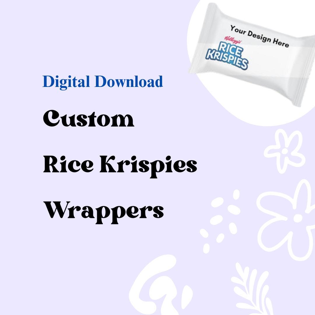 Custom Personalized Rice Krispies Treat Wrapper Designs Digital ...