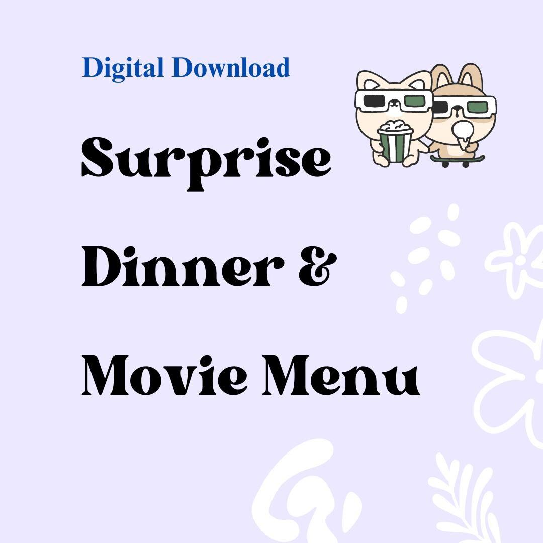 Surprise Dinner and a Movie Printable Digital Download Order Form - Etsy