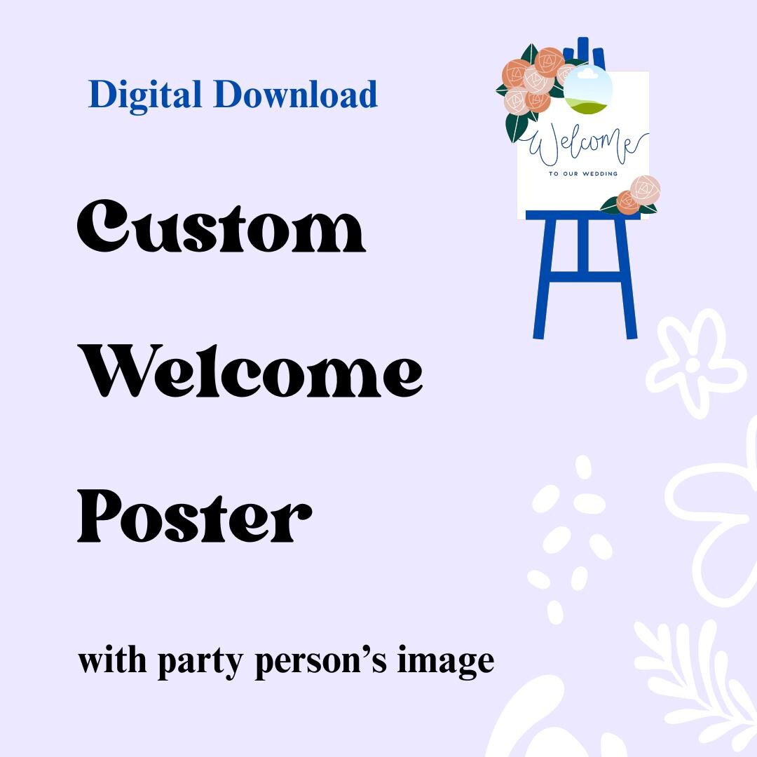 Custom Welcome Poster Printable Digital Download Order Form - Etsy