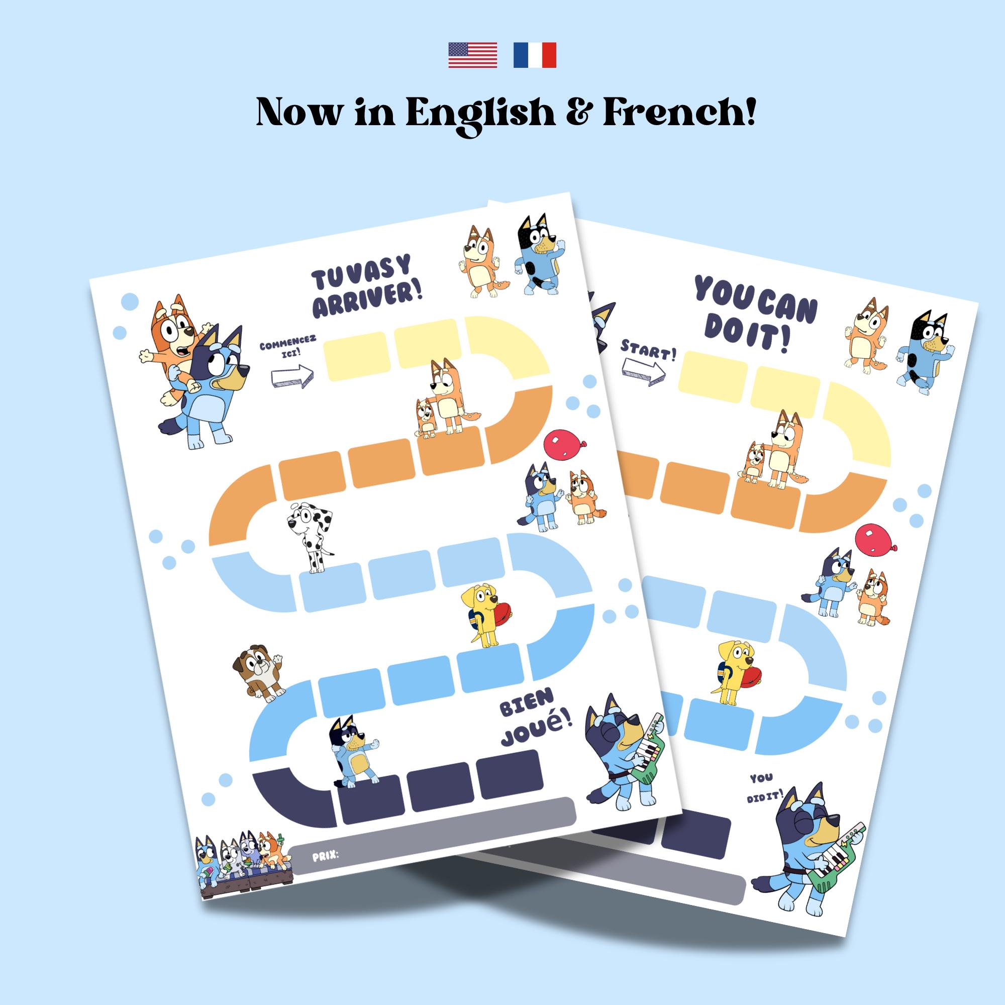 Blue Bingo Reward Chart, Printable Blue Behavior Chart, Kids Potty ...