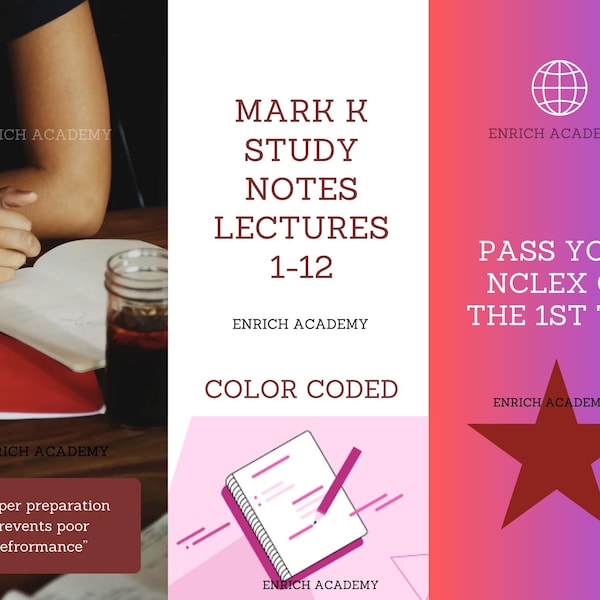 Mark K Lecture Notes - Etsy