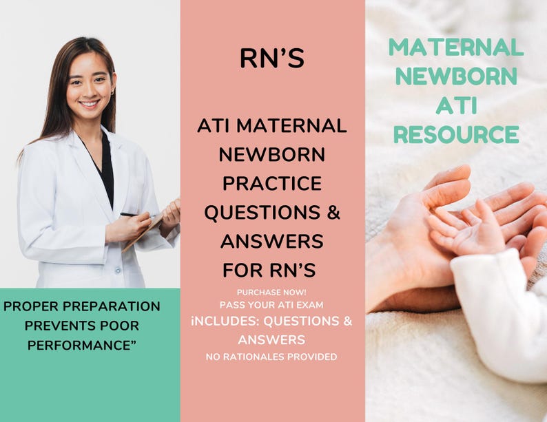 RN ATI Maternal Newborn Study Guide (questions With Answers) - Etsy