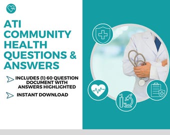 ATI Community Health Nursing Study Guide - Etsy