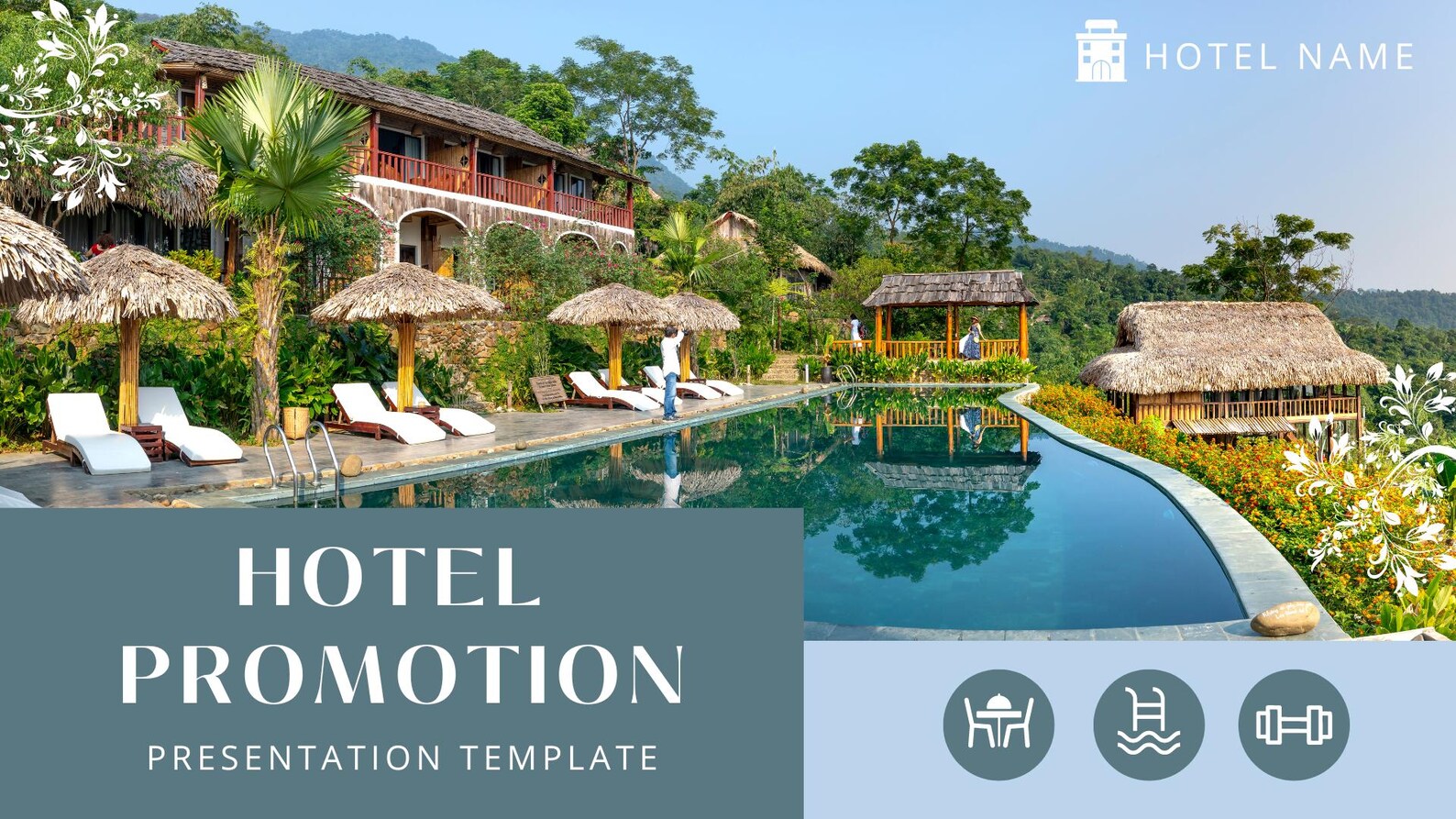 Hotel Promotion Canva Template, Business Marketing Presentation, Social ...