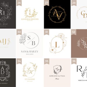 Custom Monogram Logo for Weddings, Signets, Insignias With Initials ...