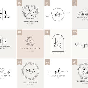 Custom Monogram Logo for Weddings, Signets, Insignias With Initials ...