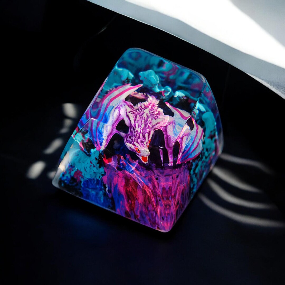 Keycap Artisan Dragon Esc,custom Handmade Keycaps, Keycaps Anime Cute ...