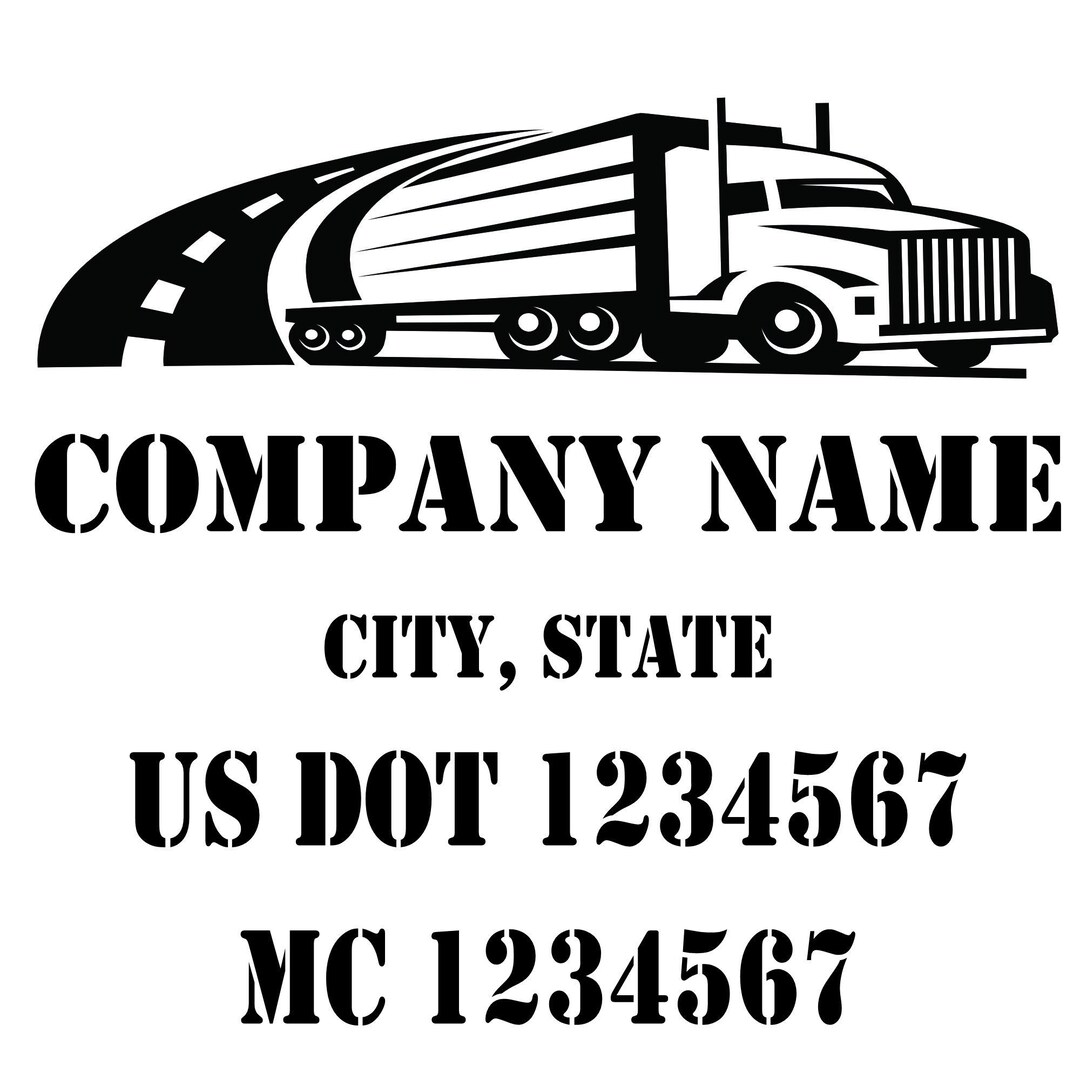 Custom US DOT Truck Decals: Company Logo, MC Number - Set of 2 - Etsy