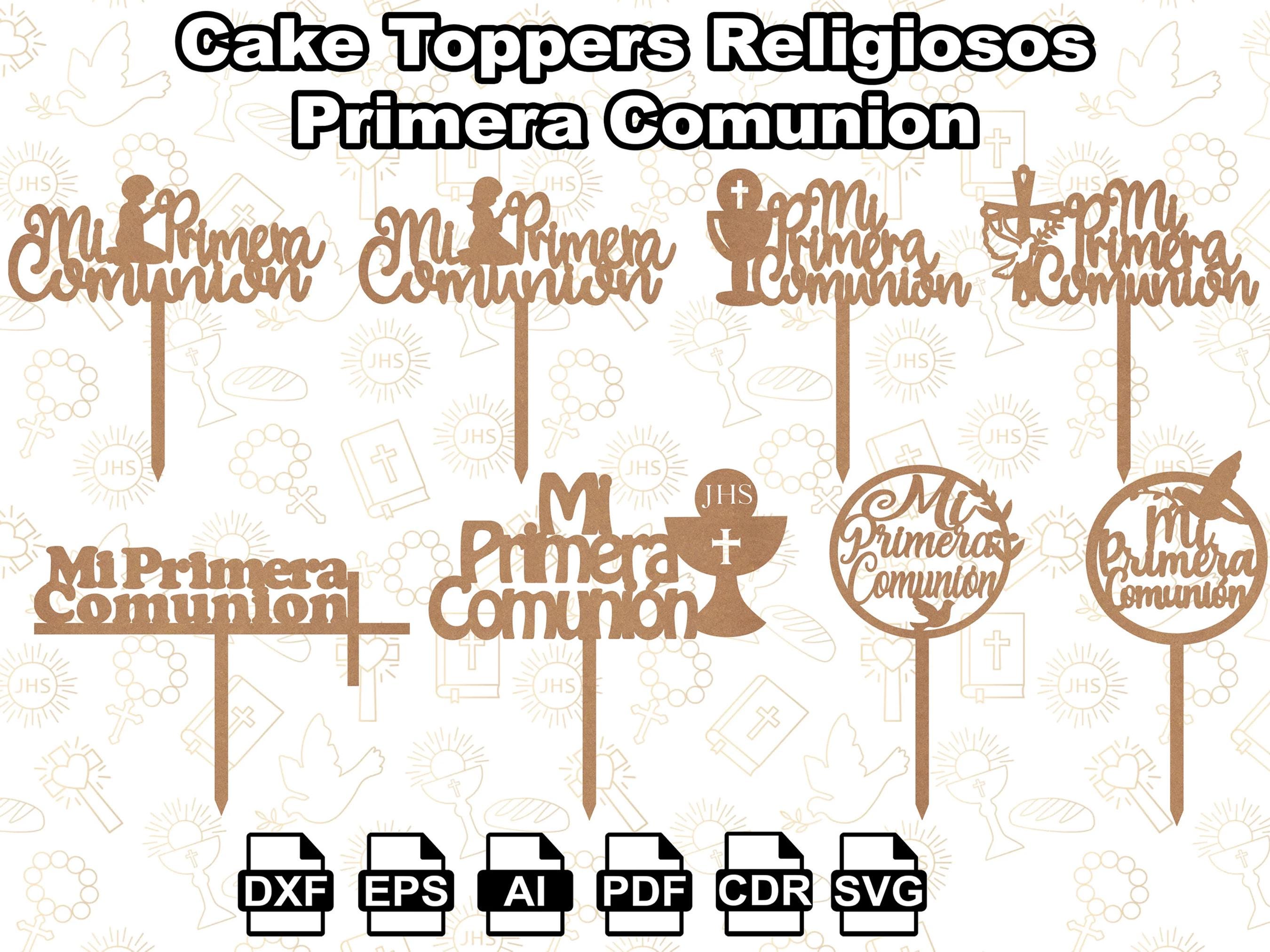 First communion cake topper svg bundle, party decoration, religious ...