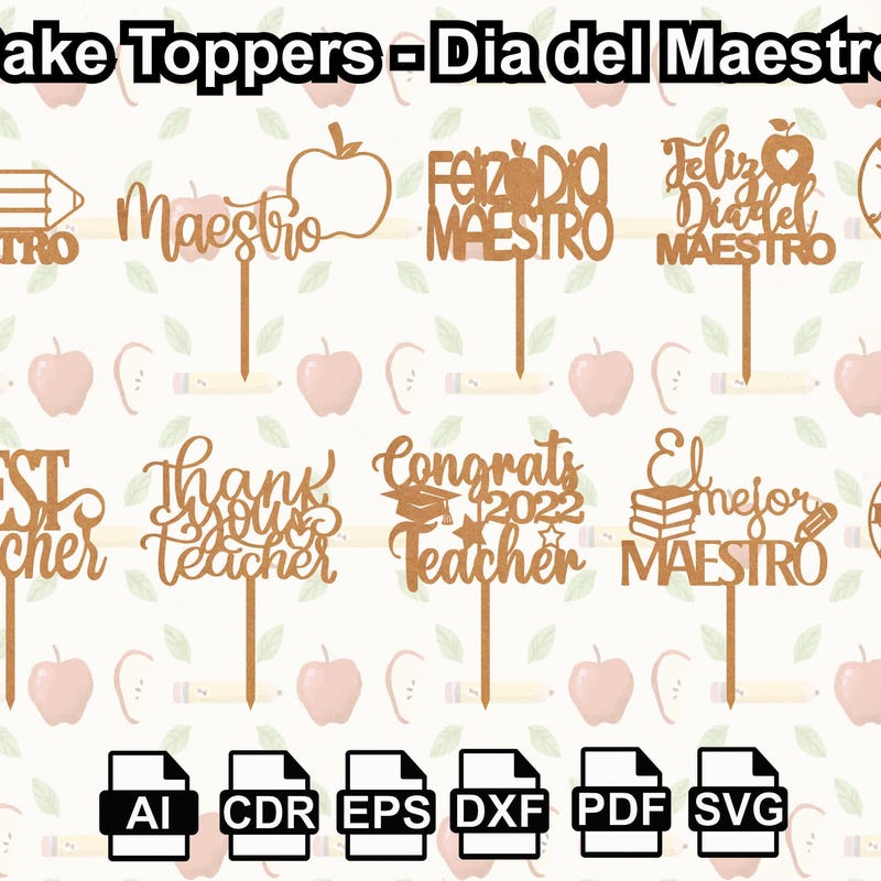 Happy Teachers Day Cake Topper - Etsy