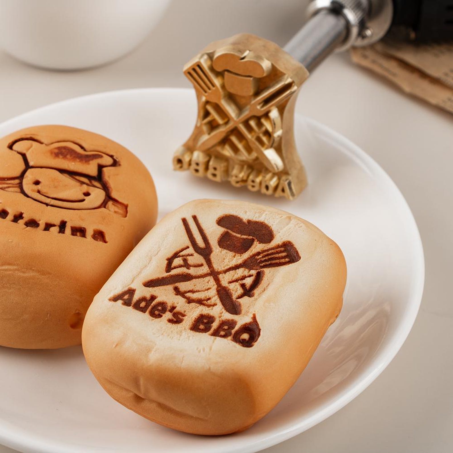 Branding Iron for Cake, Angled Electric Iron for Food,custom Bread ...