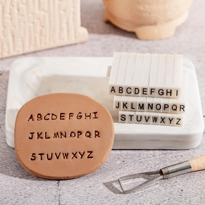 Letter Stamps, Detachable Pottery Tools for Ceramics, Number Stamps ...