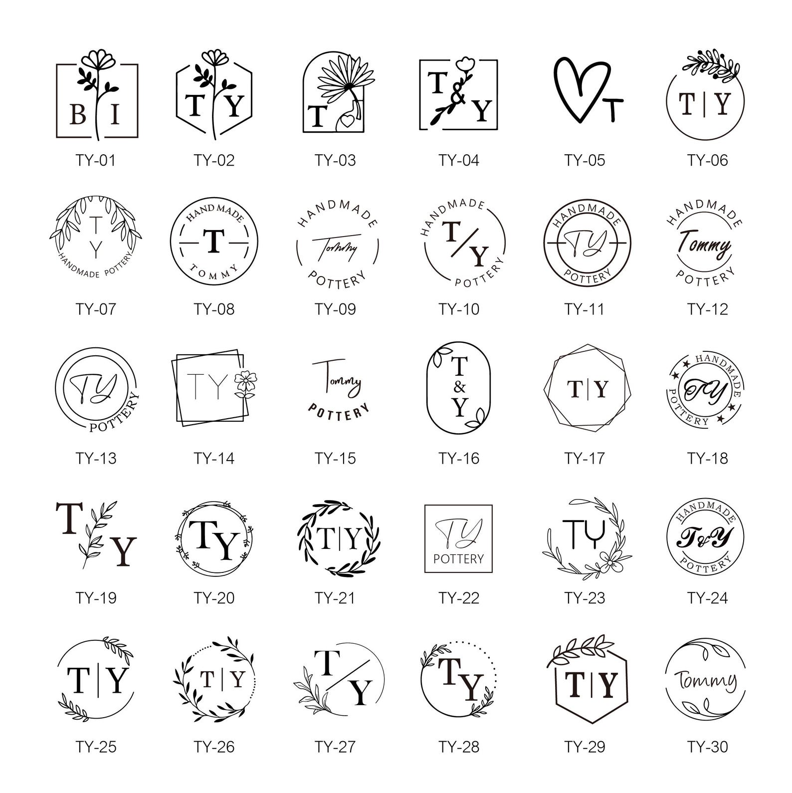 Put Your Name on It, Custom 90 Templates, Handmade Stamp, Custom ...