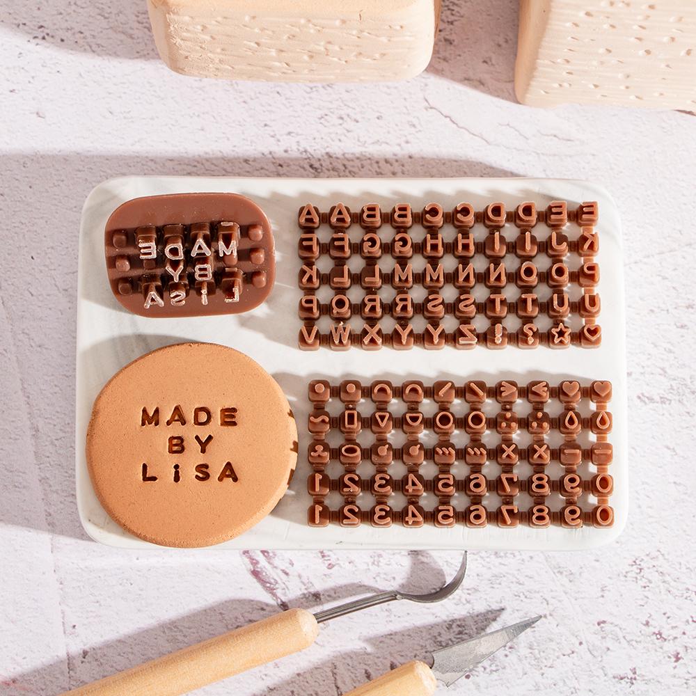 Mini Alphabet Clay Stamps | Pottery Stamp Tools | Debossed Clay Stamp ...
