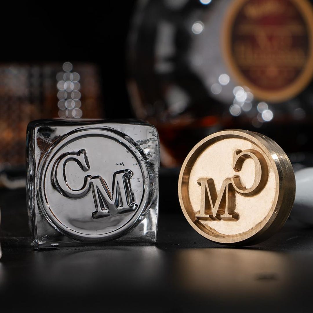 Stamp for Cold Drink,initials Ice Stamp Custom, Personalized Ice Cube ...