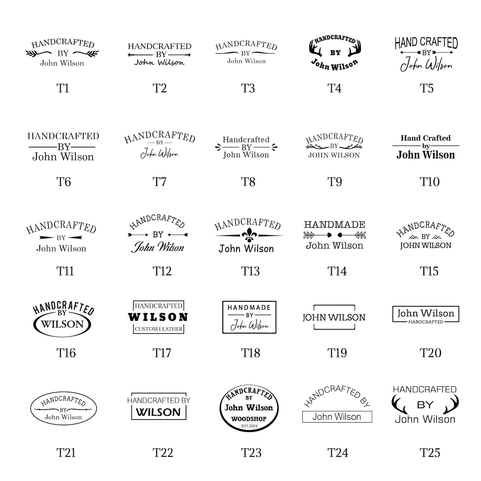 Custom 75 Templates for Woodworking, Electric Branding Irons, Custom ...