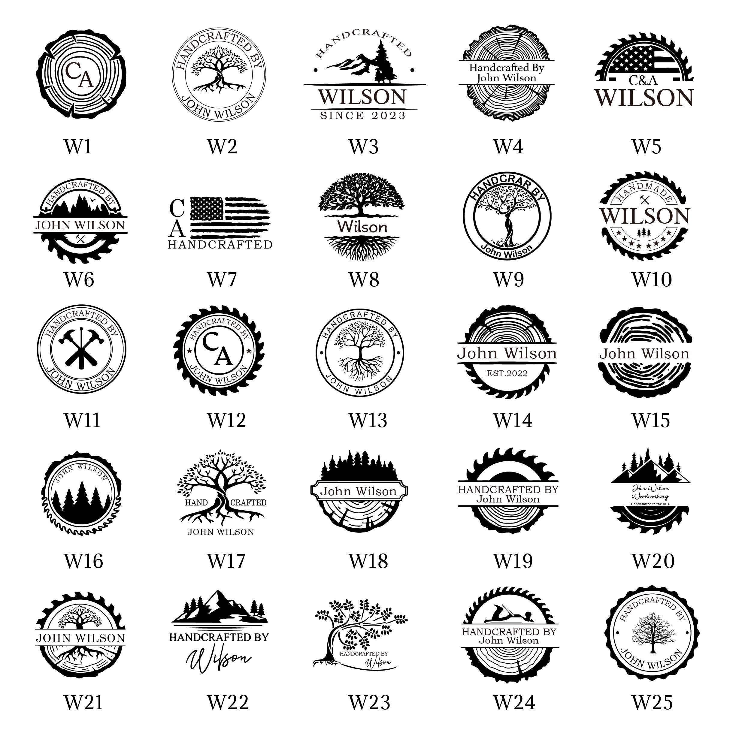 Custom 75 Templates for Woodworking, Electric Branding Irons, Custom ...