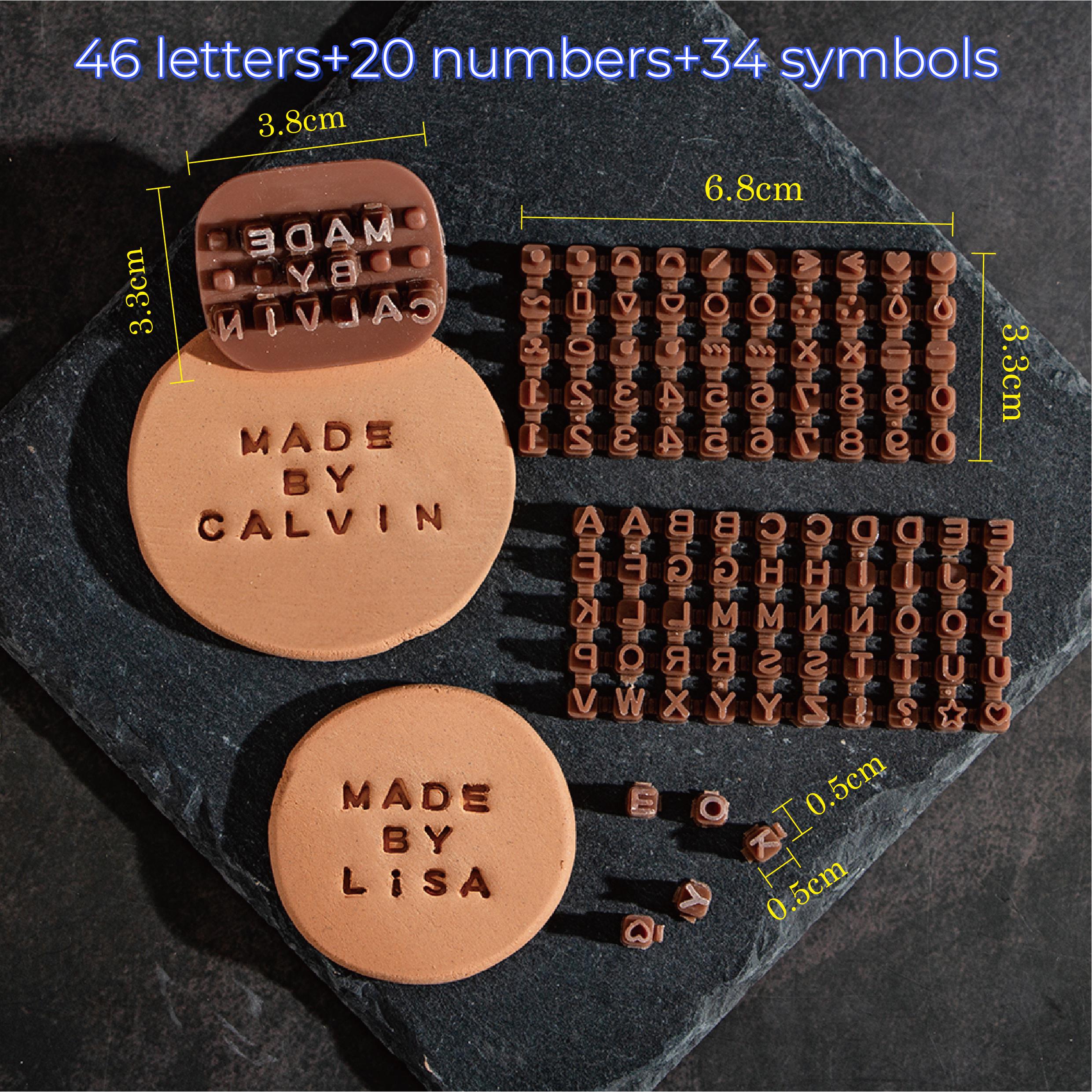 Mini Alphabet Clay Stamps | Pottery Stamp Tools | Debossed Clay Stamp ...