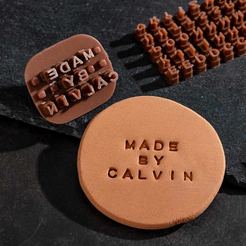 Mini Alphabet Clay Stamps | Pottery Stamp Tools | Debossed Clay Stamp ...