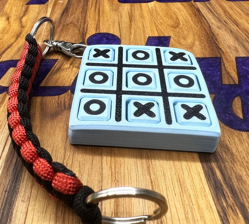 Tic-tac-toe Keychain - Etsy