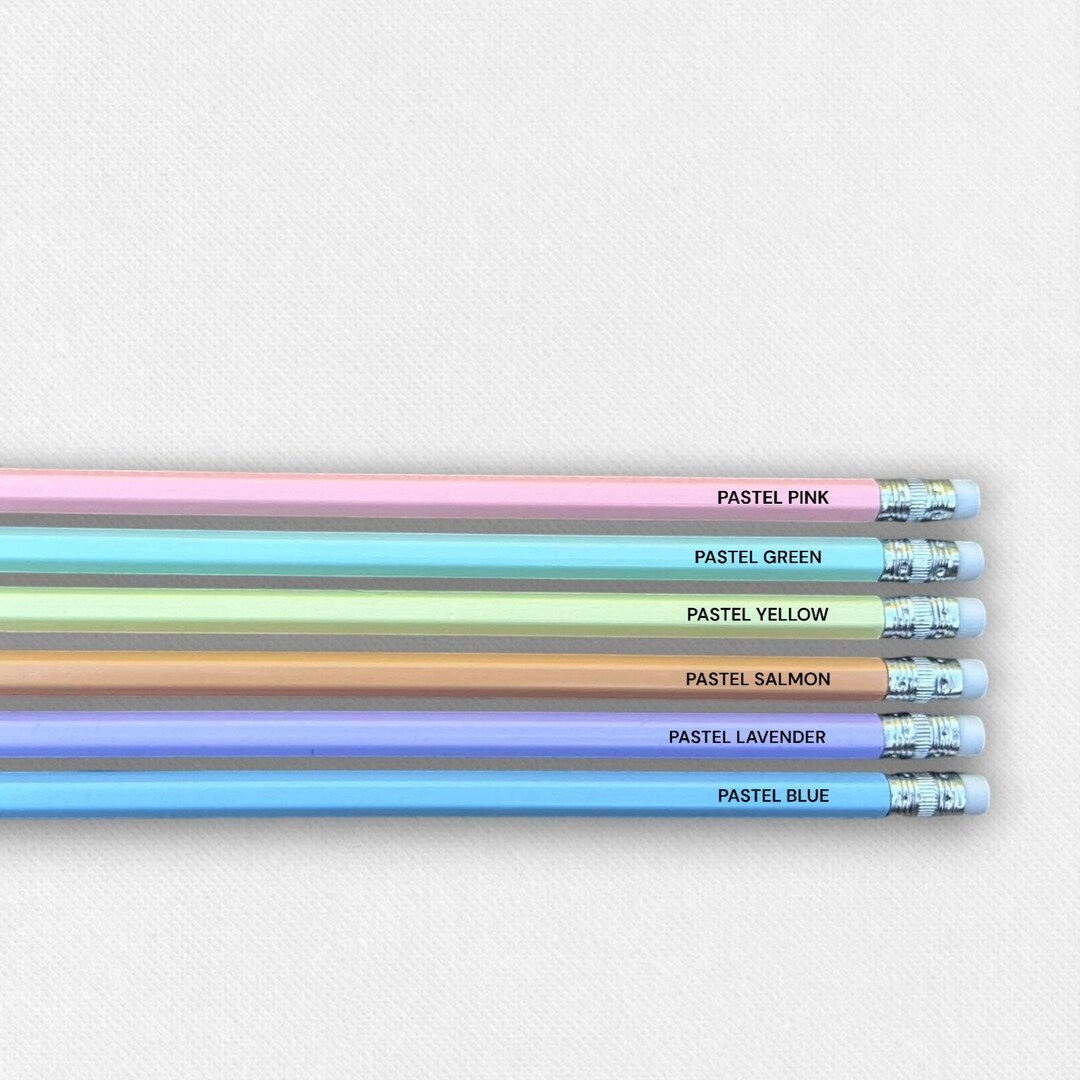 PASTEL MIX, Custom Pencils, Personalized Pencils, Engraved Pencils ...