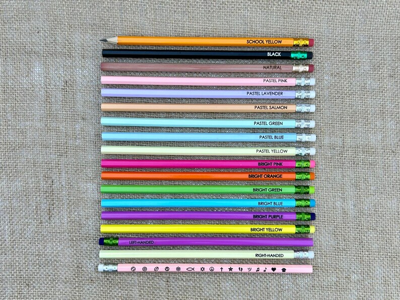 PASTEL LAVENDER, Custom Pencils, Personalized Pencils, Engraved Pencils ...