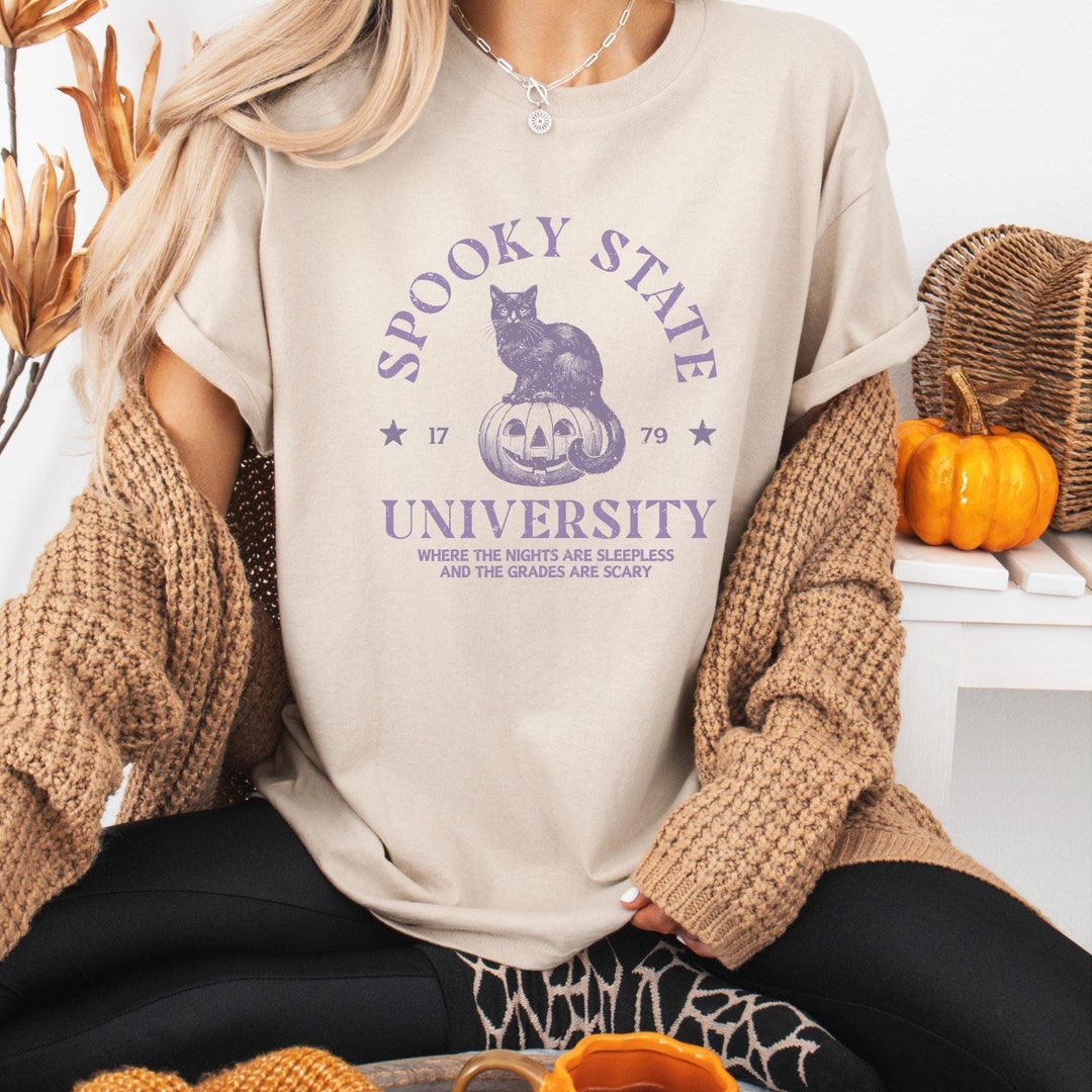 Vintage Spooky University T-shirt Spooky Season Halloween Gift ...