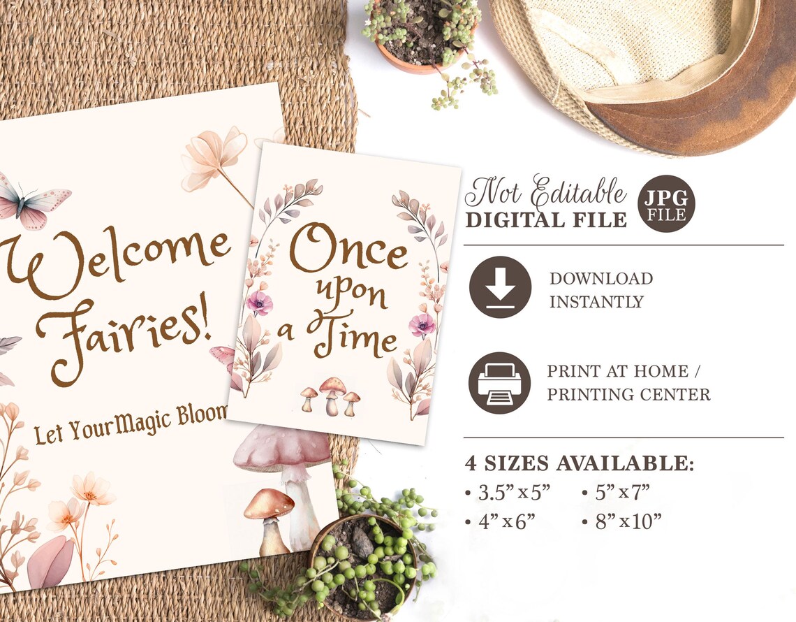 Fairy Garden Signs – Enchanted Decor Prints (digital File) - Etsy