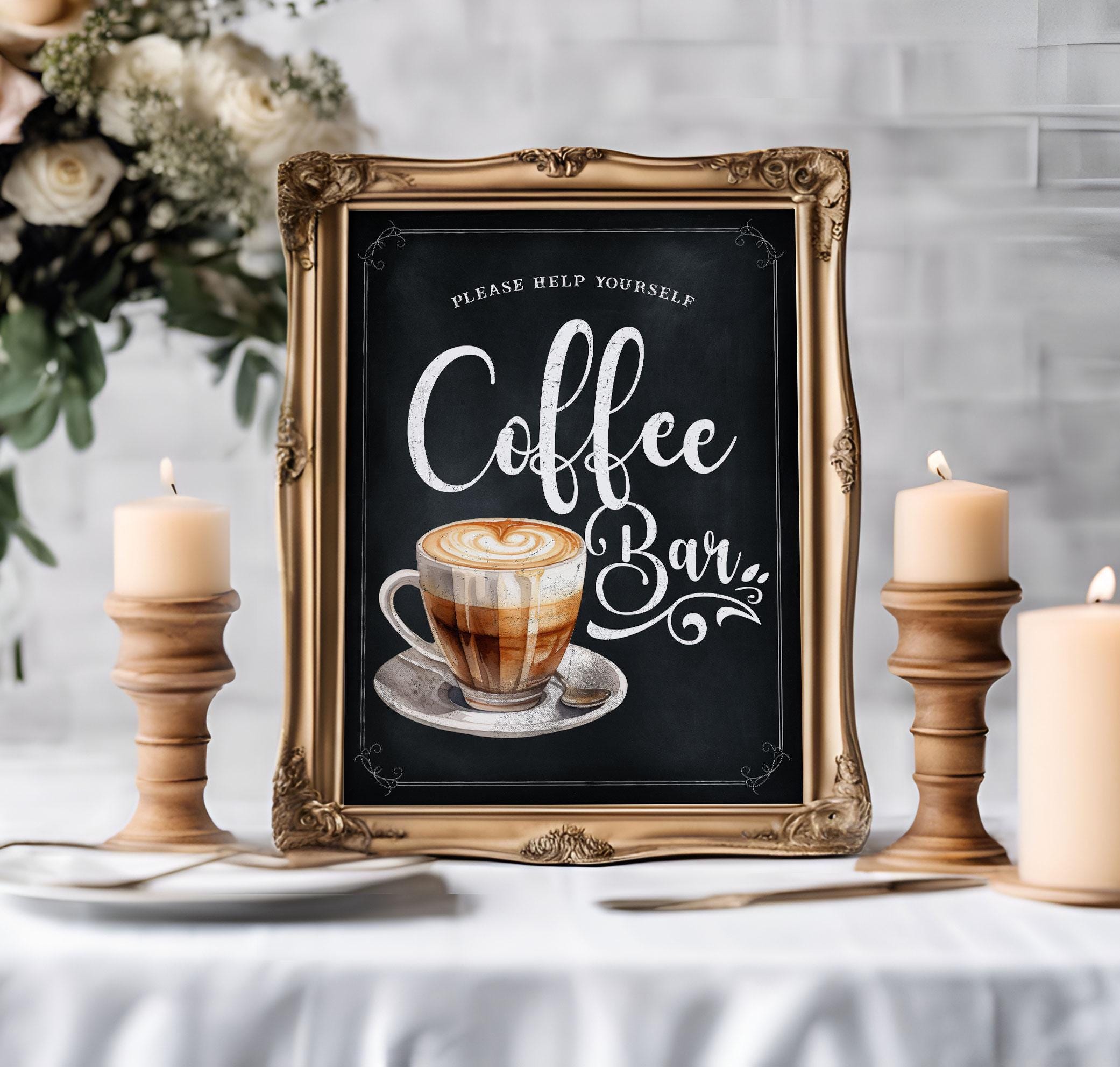 Coffee Bar - Coffee Station Sign - Chalkboard - Printable - Digital ...
