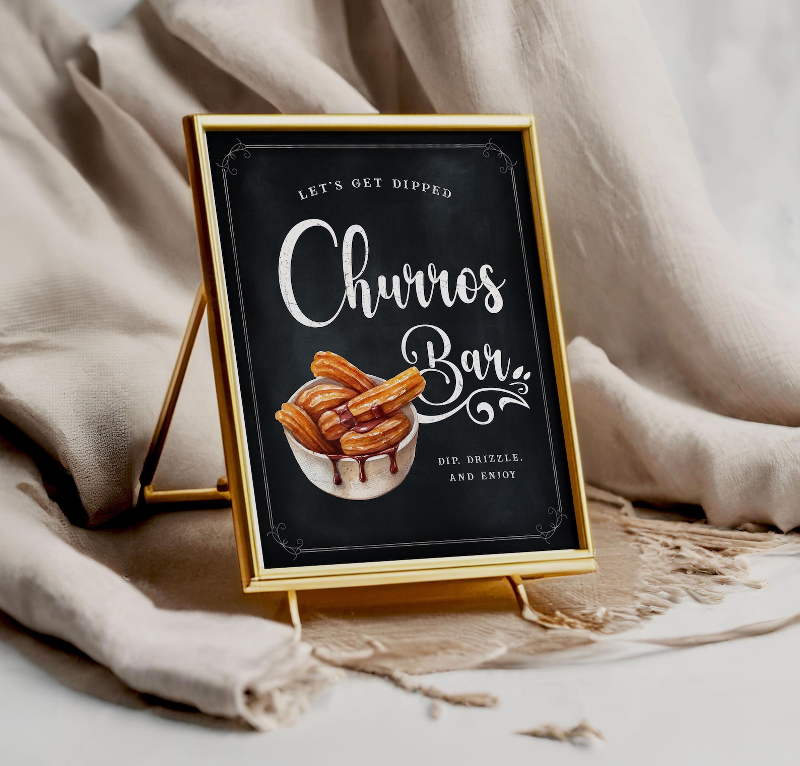 Churros Bar - Churros Station Sign - Chalkboard - Printable - Digital ...