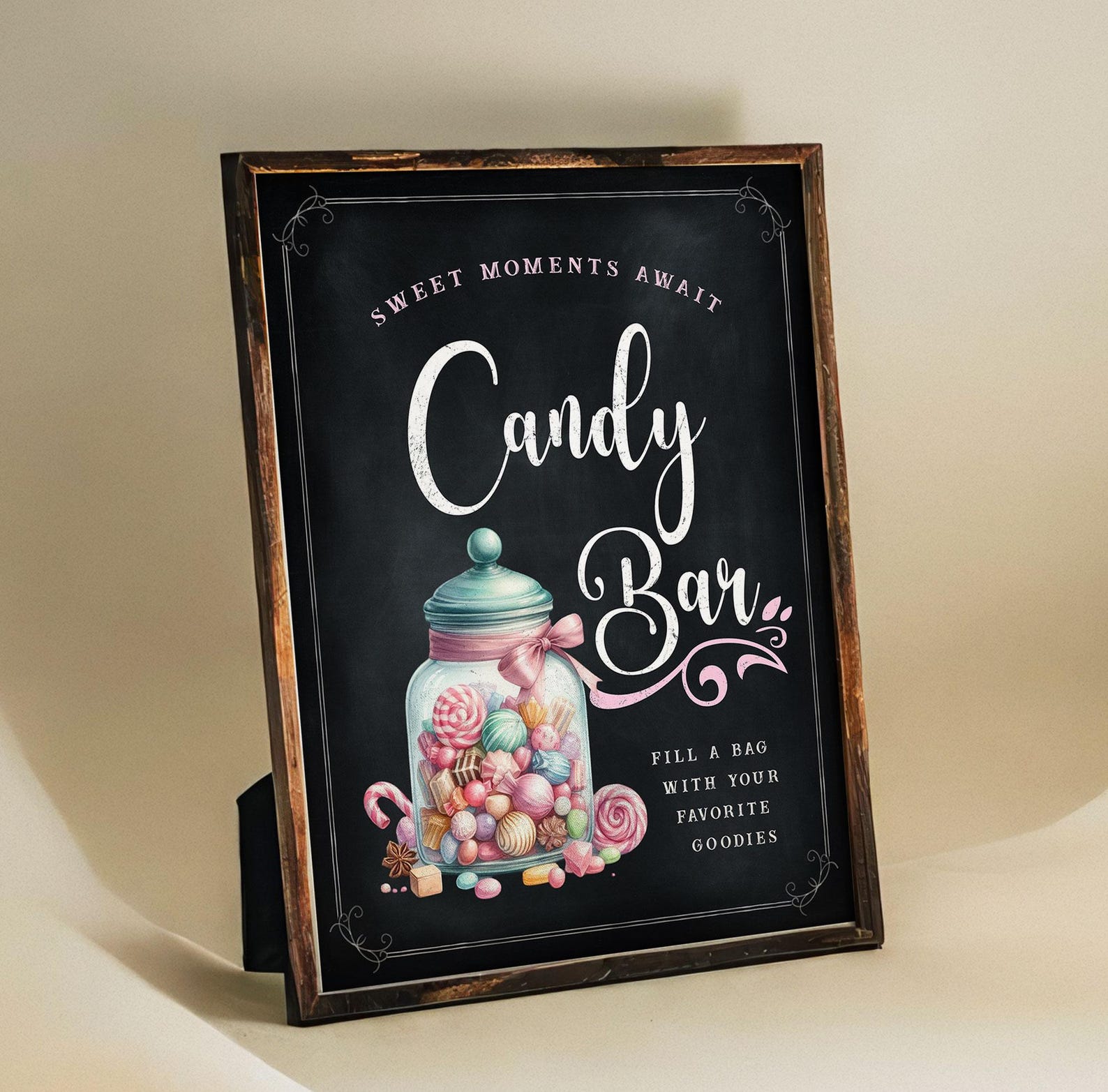 Candy Bar - Candy Station Sign - Chalkboard - Printable - Digital File ...