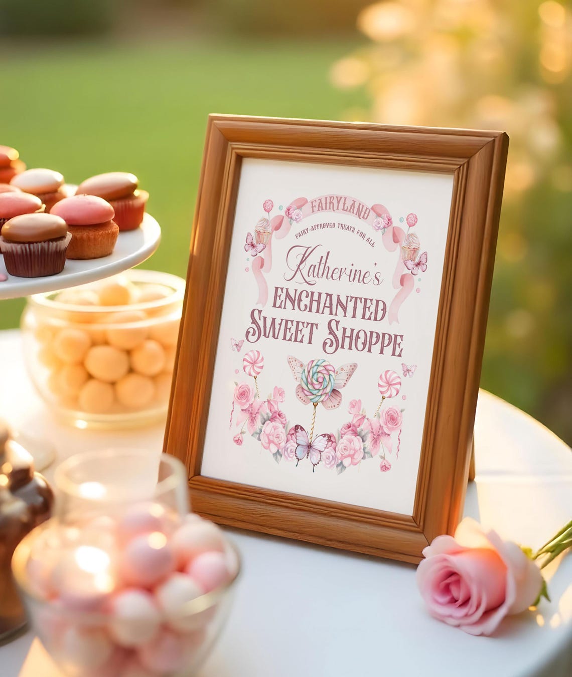 Editable Fairy Garden Sweet Shoppe Sign - Enchanted Sweet Shop ...