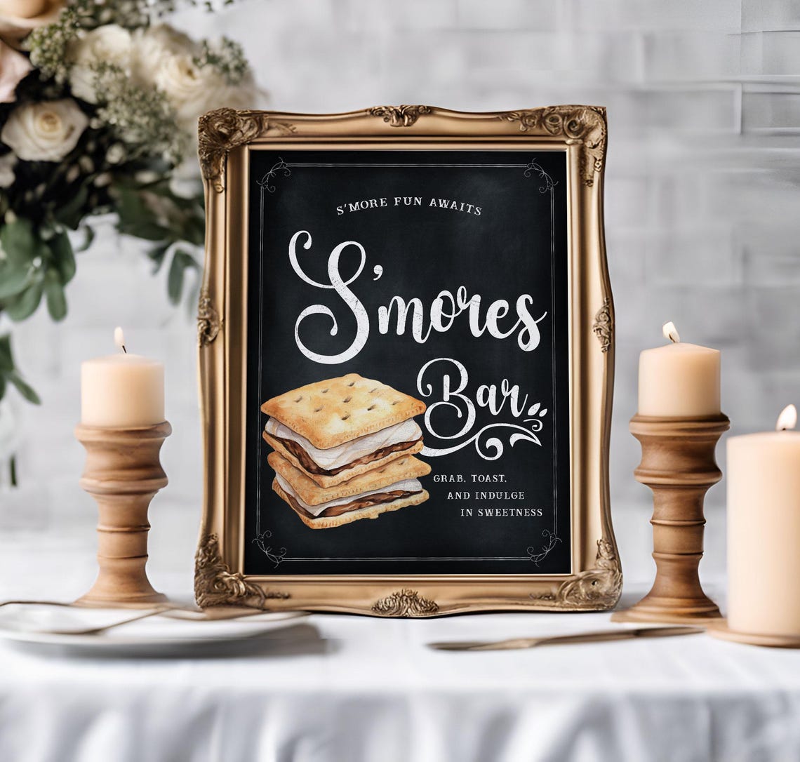 S'mores Bar - Smore Station Sign - Roast a Marshmallow and Party S'more ...