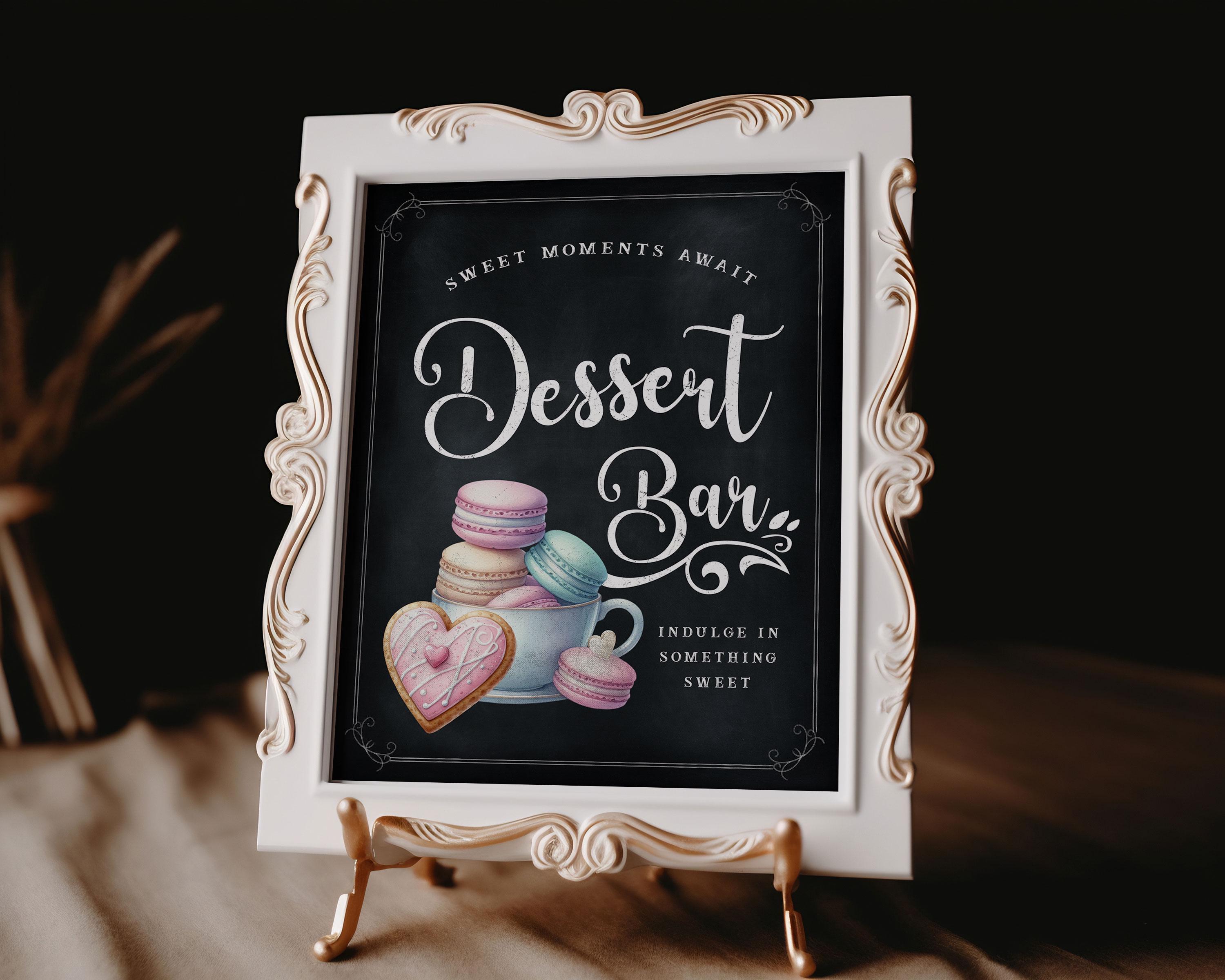 Dessert Bar - Dessert Station Sign - Chalkboard - Printable - Digital ...
