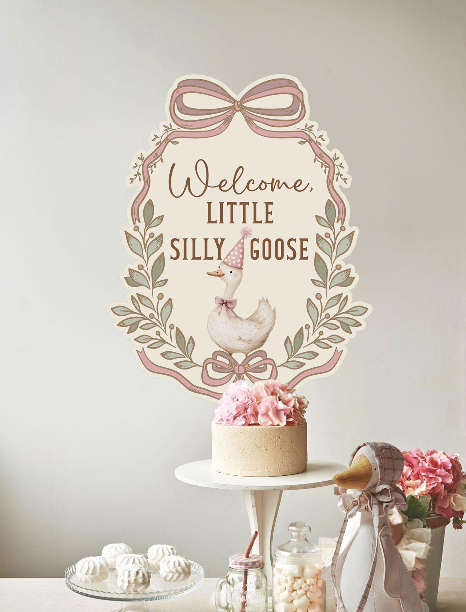 Editable Welcome, Little Silly Goose Sign | Editable Canva Template ...