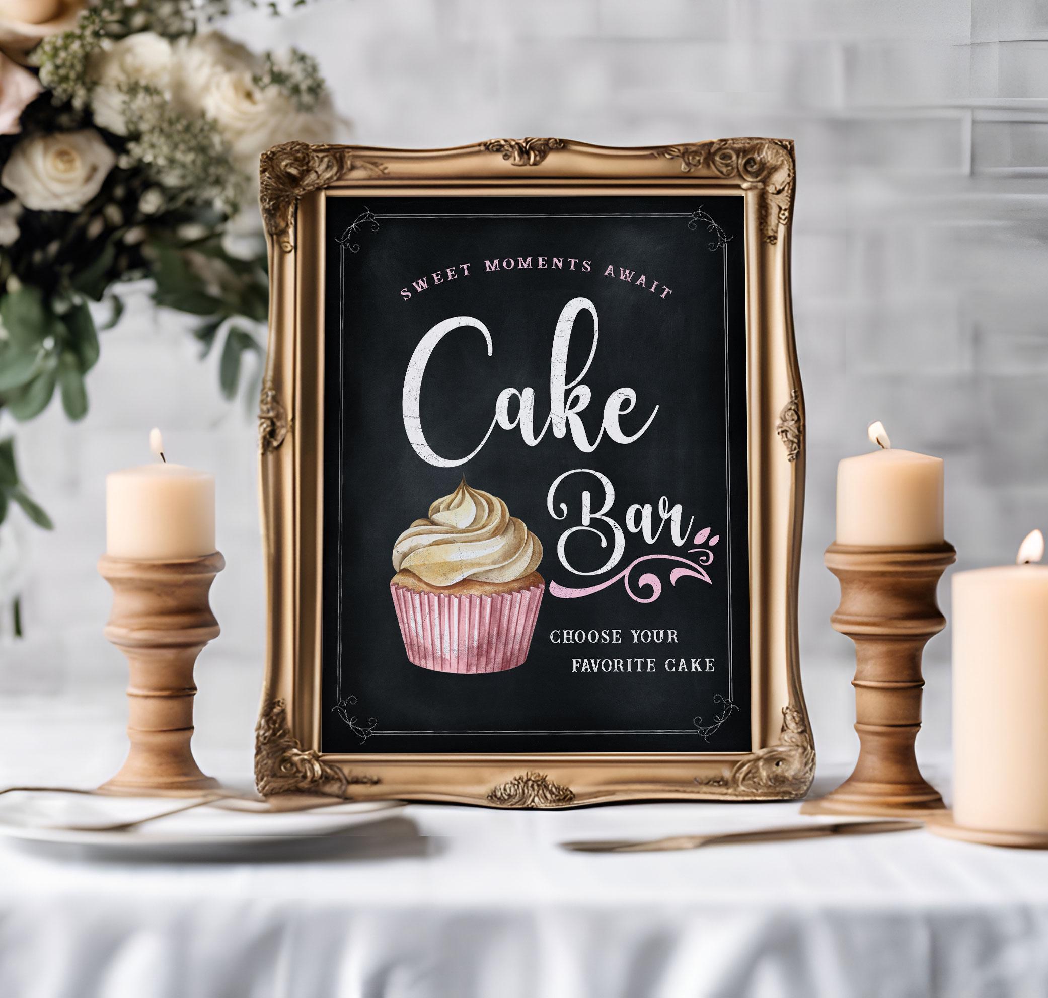 Cake Bar - Dessert Table Sign - Chalkboard - Printable - Digital File ...
