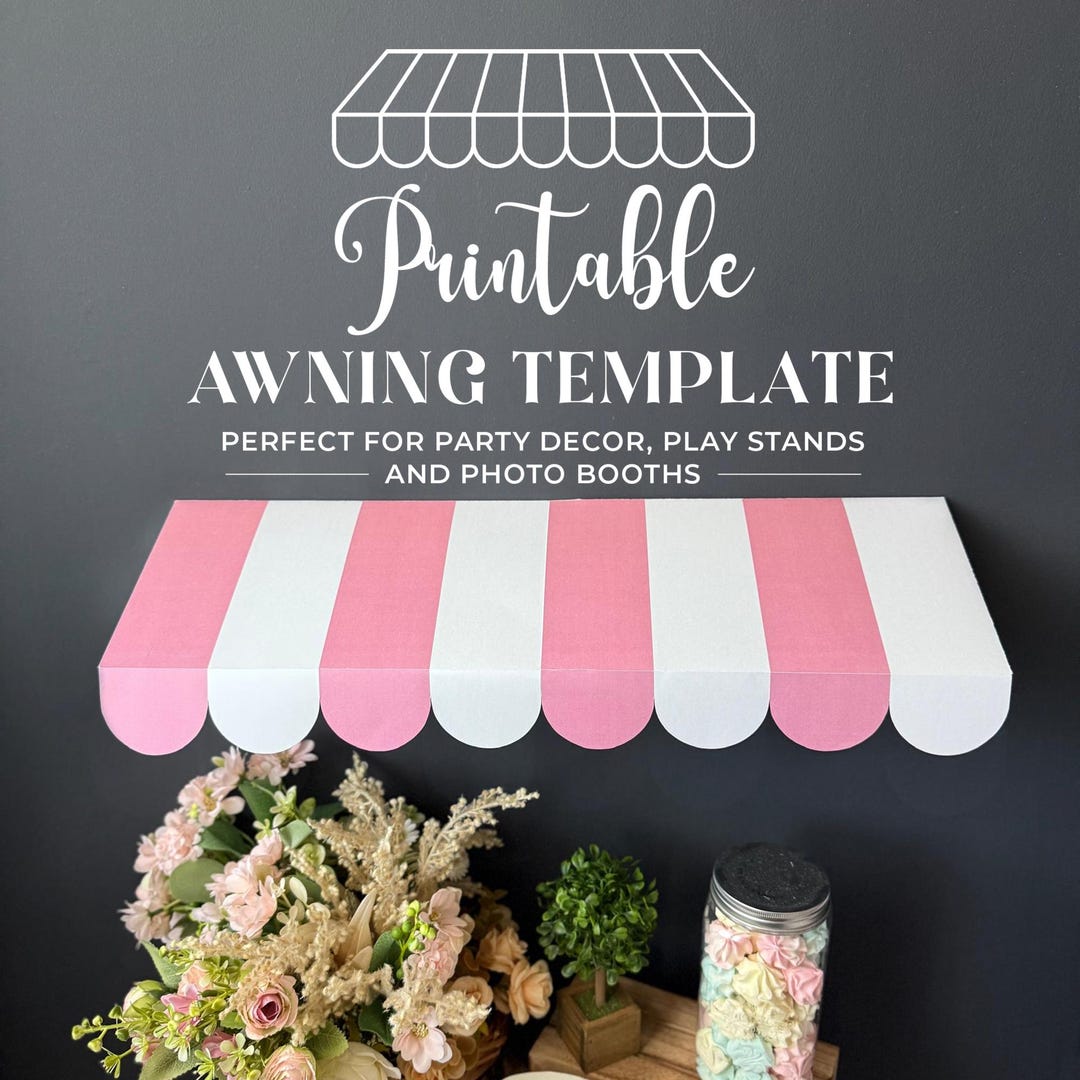 Printable Awning Template - DIY Market Stand Awning - Party Decor ...