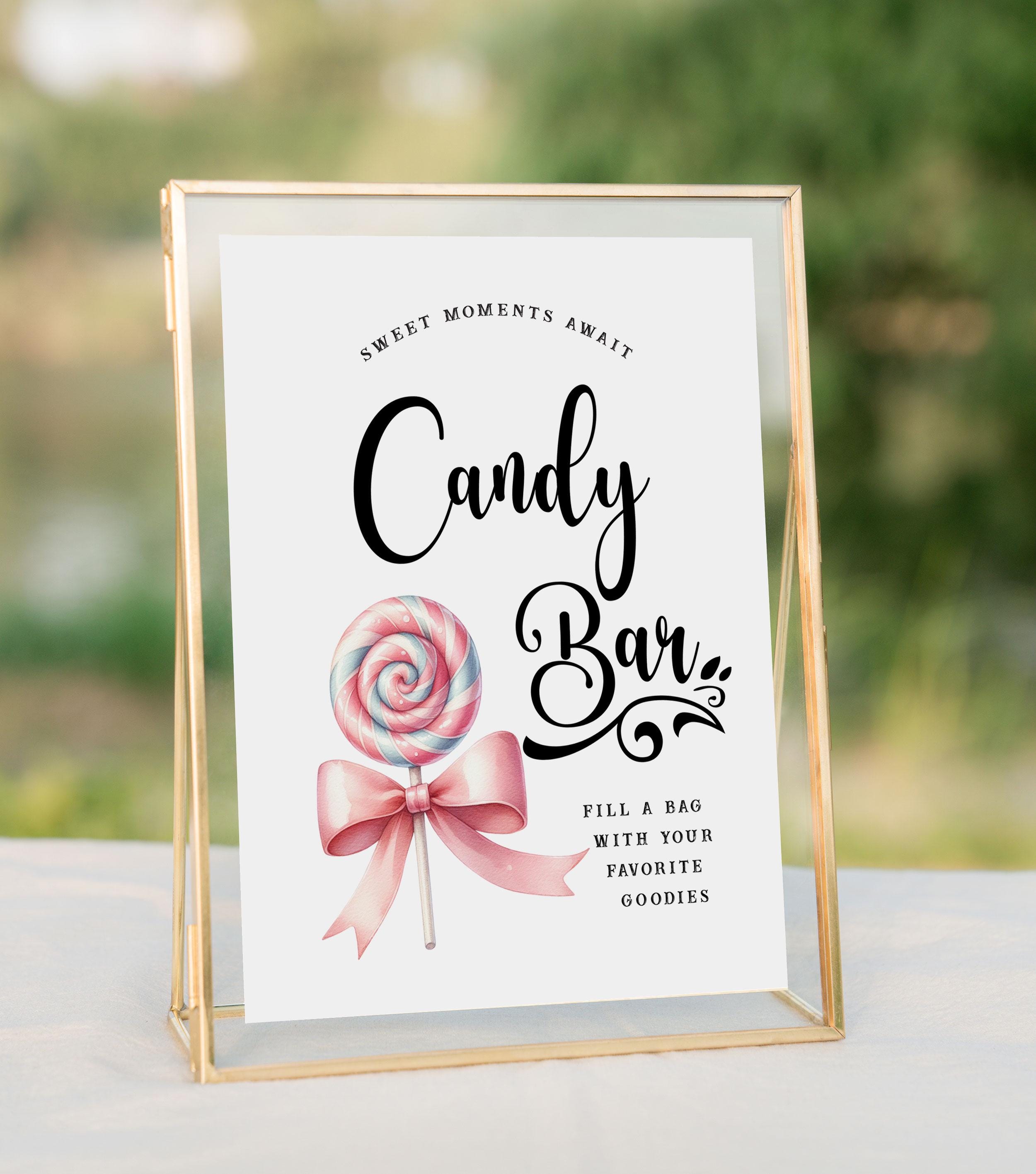 Candy Bar - Candy Station Sign - Minimalist - Printable - Digital File ...