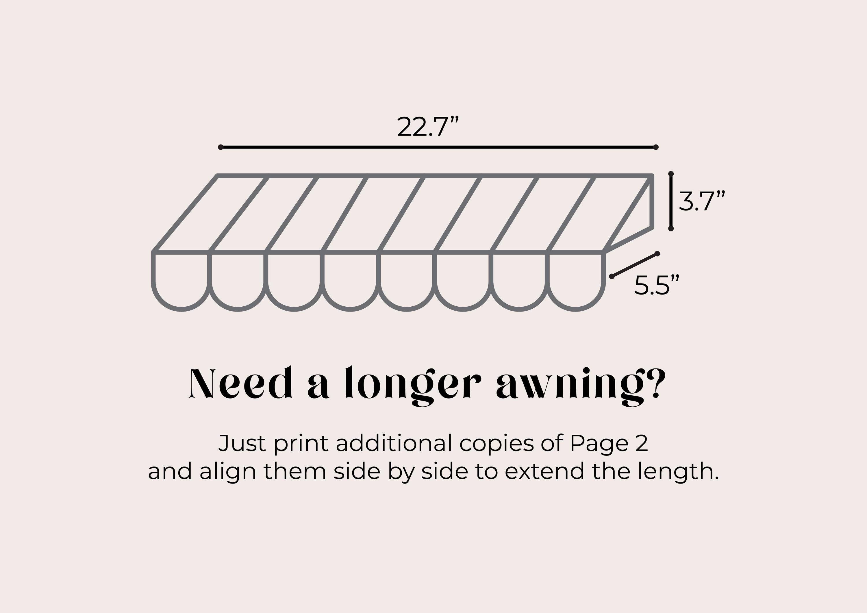 Printable Awning Template - DIY Market Stand Awning - Party Decor ...