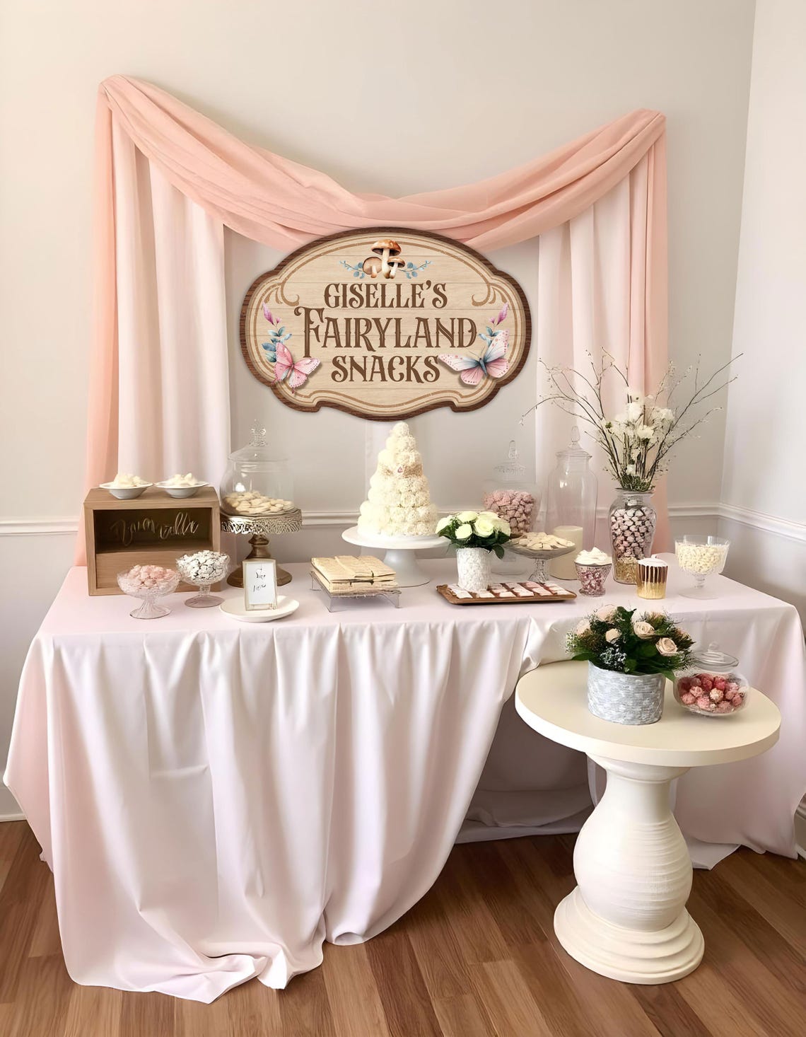 Editable Fairyland Snacks Sign – Fairy Birthday, Baby Shower (digital ...